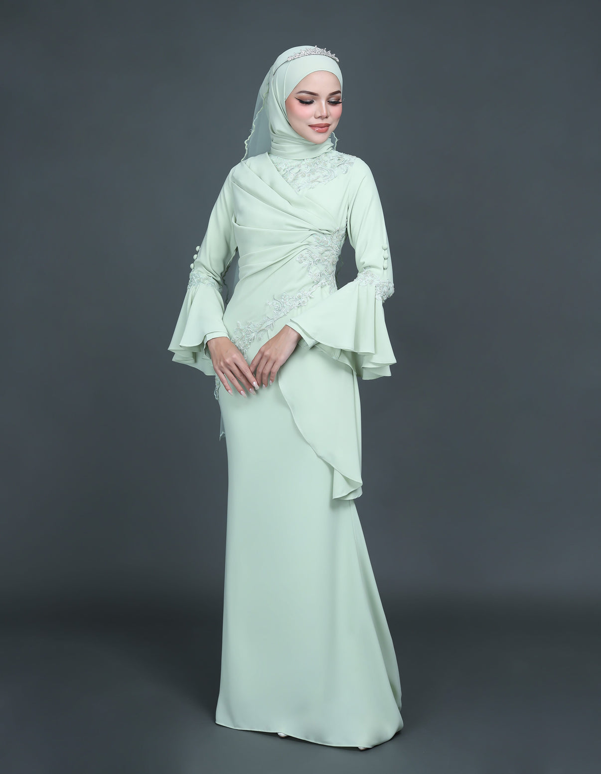 TRISYA DRESS (GREEN TEA) – Hijabistahub